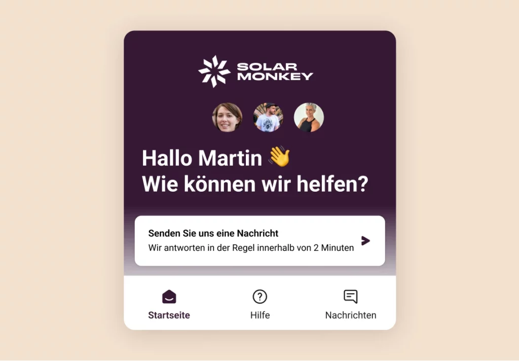 CSM und Unterstützung - Solar Monkey